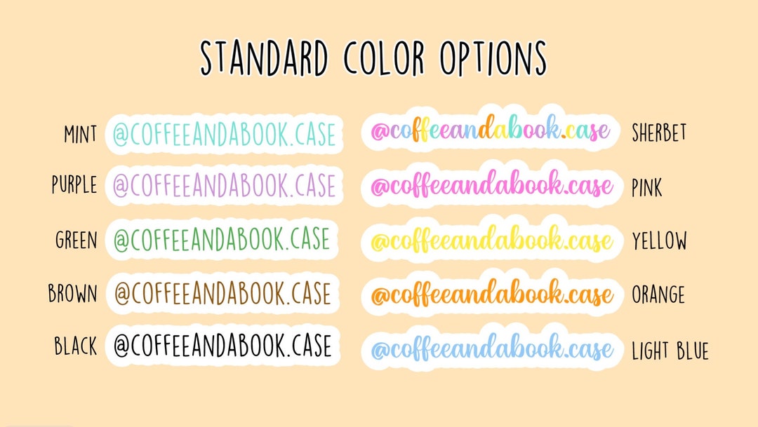Custom Instagram Handle Sticker - Bookish Decal - Bookish Stickers ...