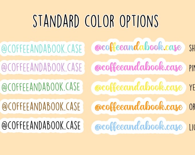 Custom Instagram Handle Sticker - Bookish Decal - Bookish Stickers ...