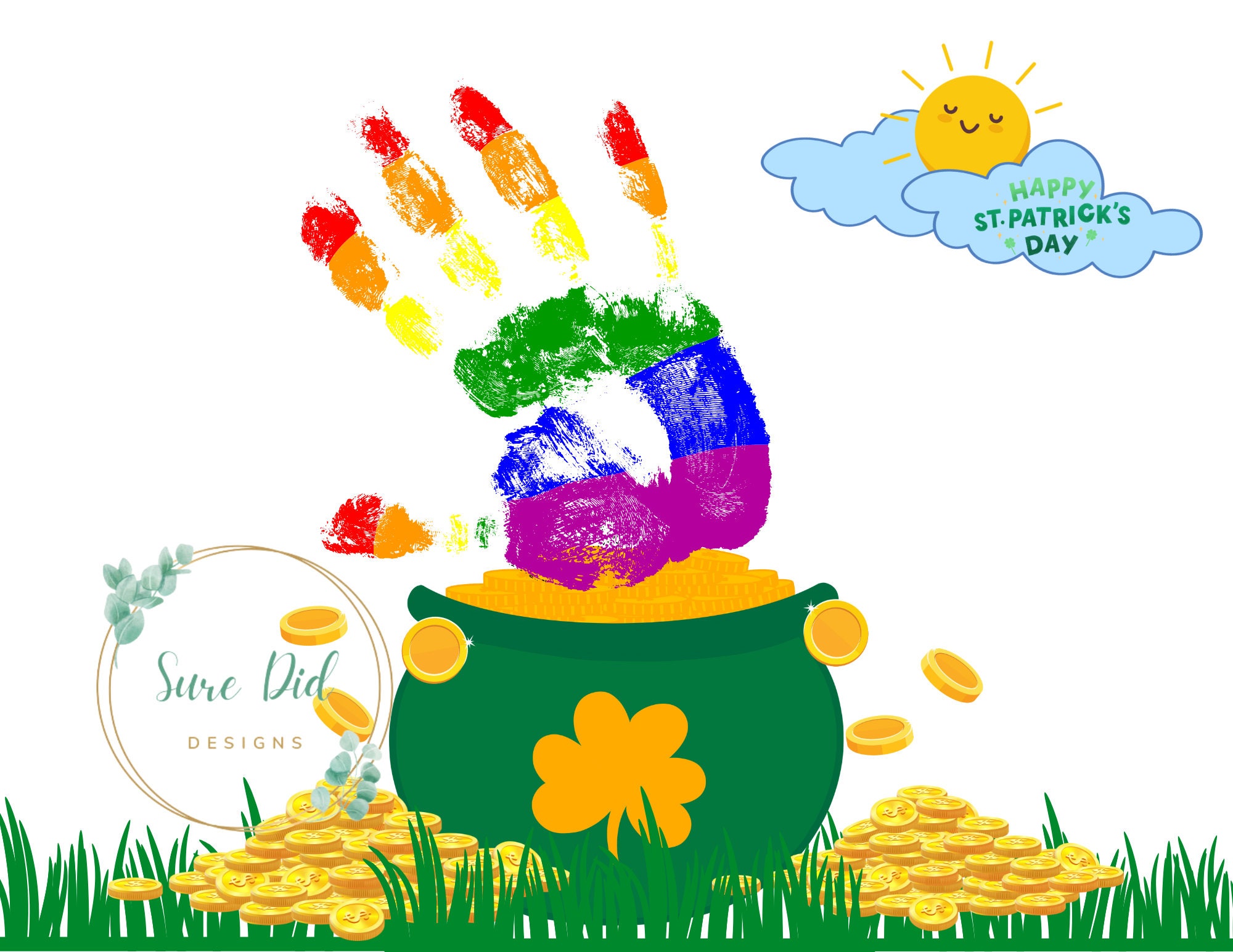 Handprints for Each Month - Etsy