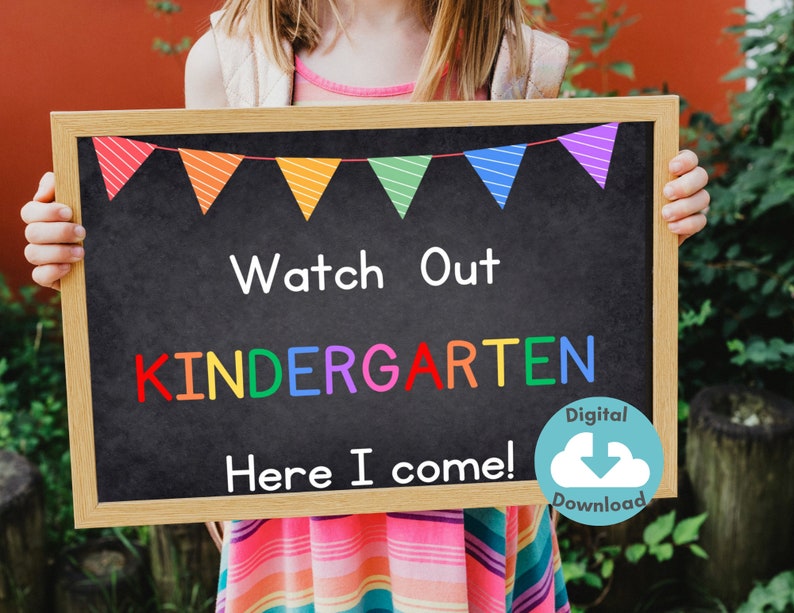 Watch Out Kindergarten Here I Come Sign - Etsy