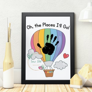 Oh, the Places I'll Go Graduation Handprint, DIY Kid Craft - Etsy