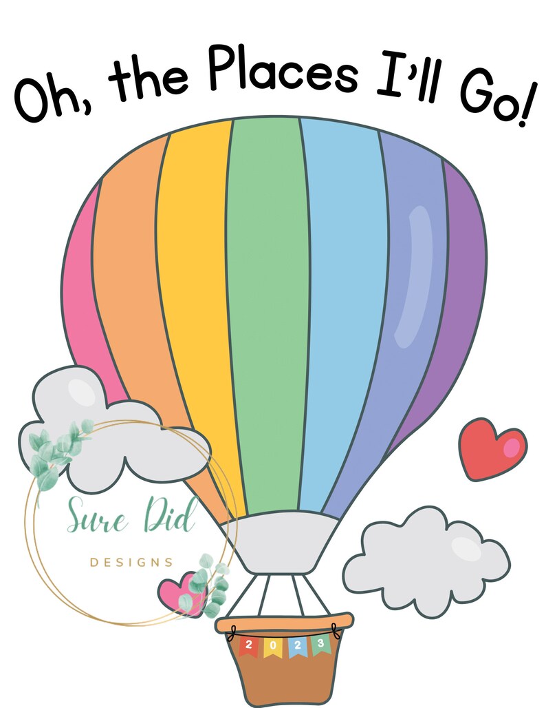 Oh, the Places I'll Go Graduation Handprint, DIY Kid Craft - Etsy