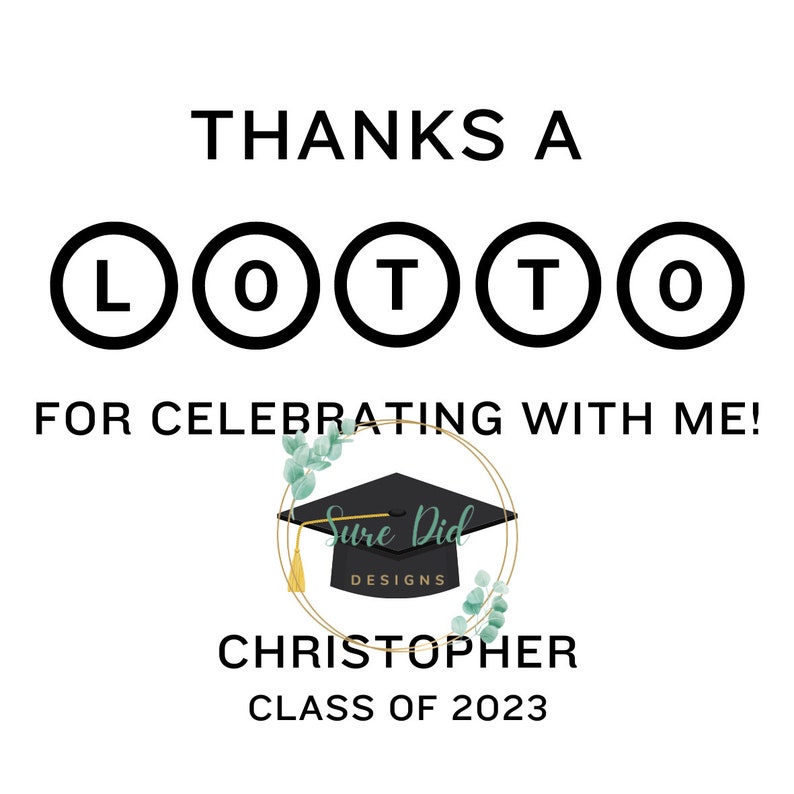 Thanks a LOTTO Customizable Labels for Lottery Tickets/scratch off ...