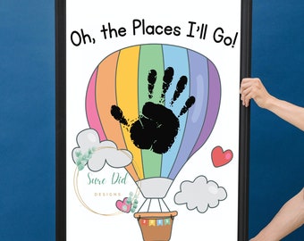Oh the Places You'll Go Pre-k Graduation Handprint Art, DIY Kid Craft ...