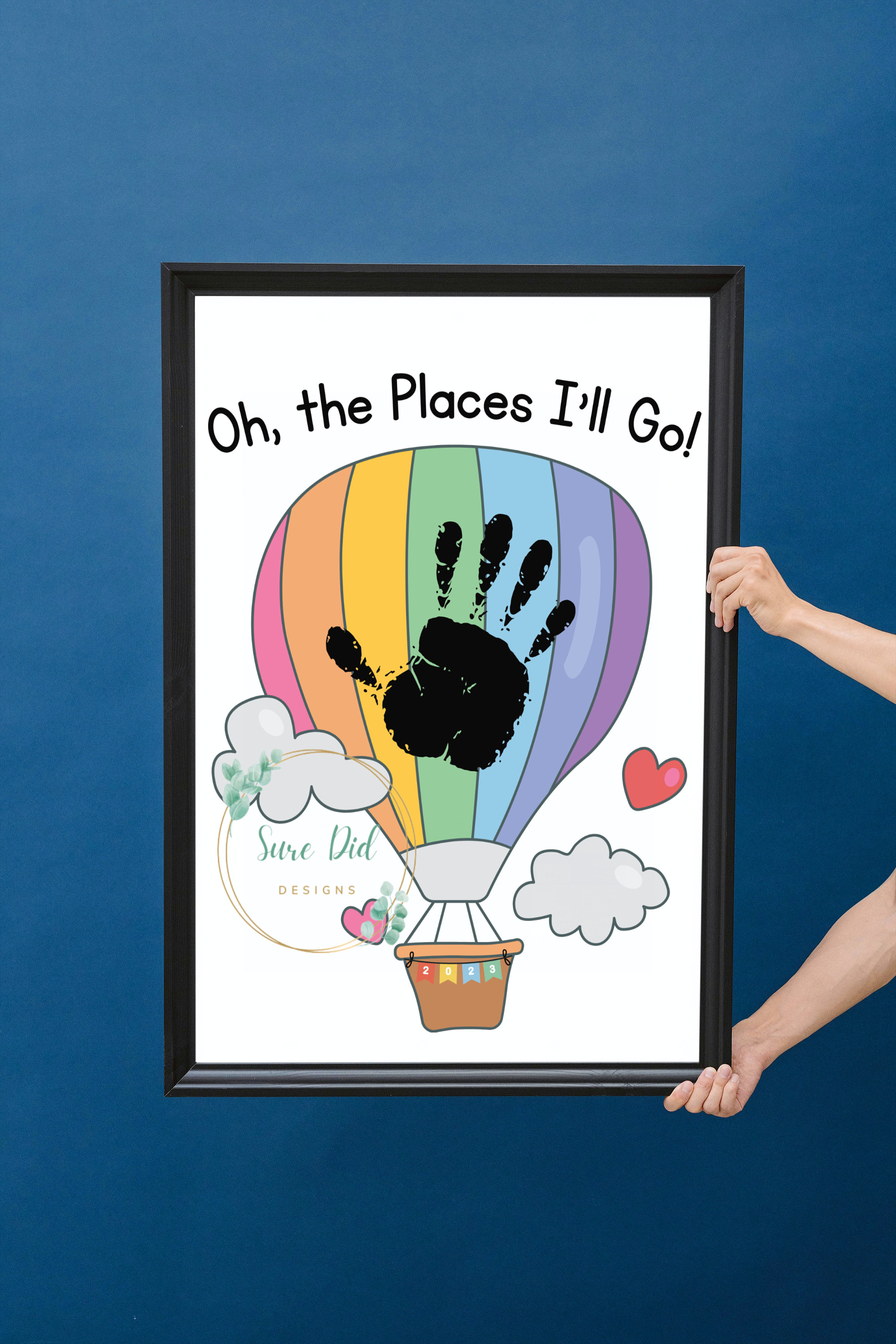 Oh, the Places I'll Go Graduation Handprint, DIY Kid Craft - Etsy