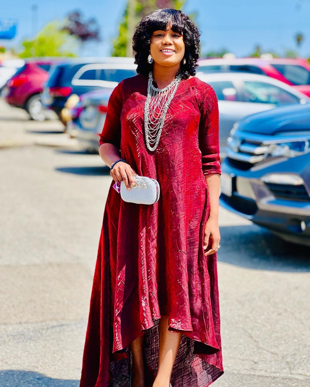 Elegant Evening Dress, Red Evening Wear. Roaring 20s Inspired Evening ...