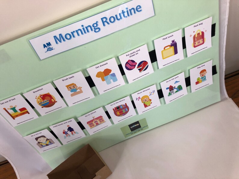 Morning Routine Visual Chart for Children Morning Routine Ideas for ...
