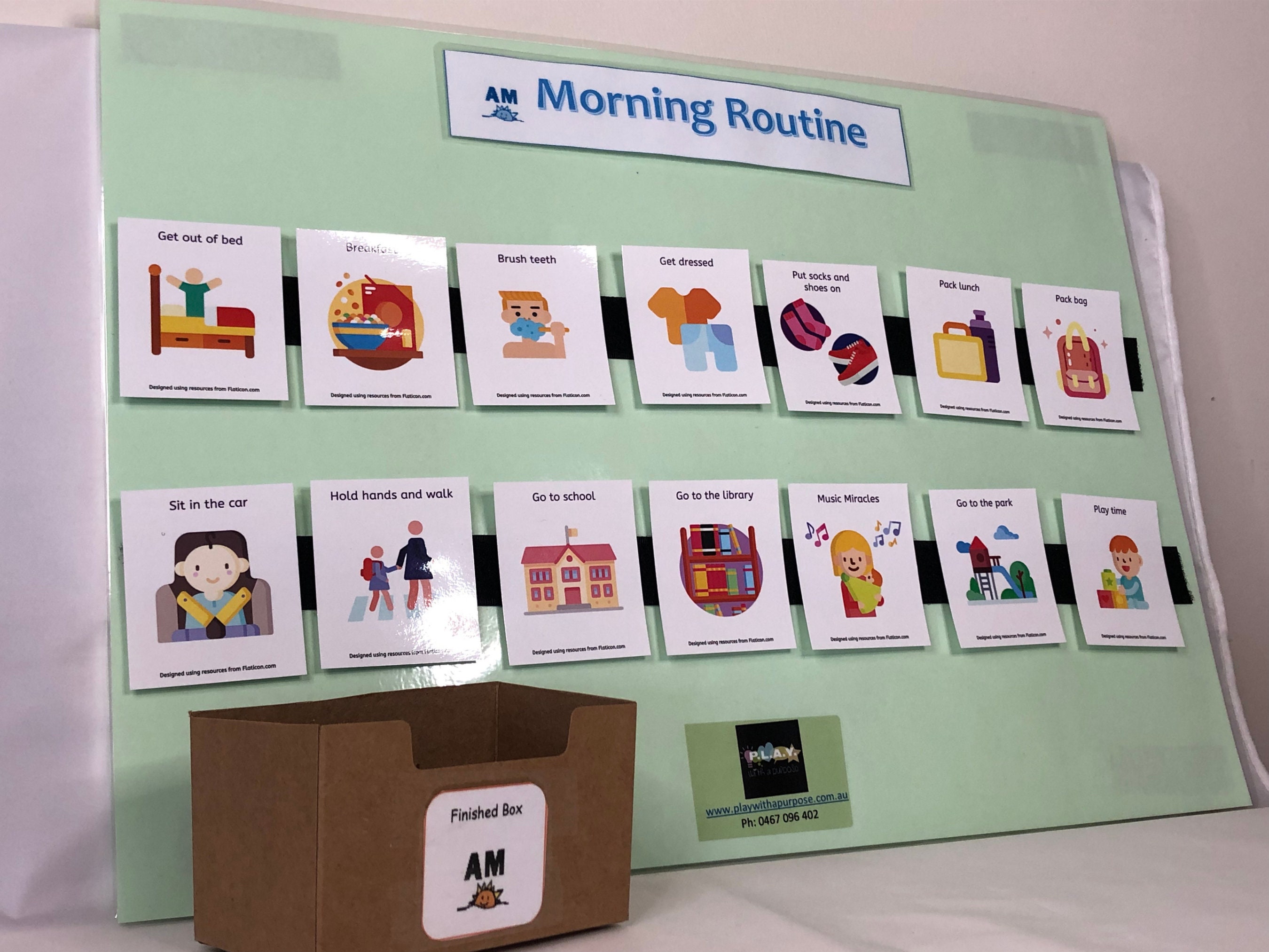 Morning Routine Visual Chart for Children Morning Routine Ideas for ...