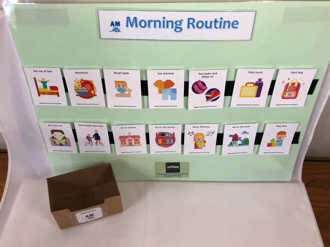 Morning Routine Visual Chart for Children Morning Routine Ideas for ...