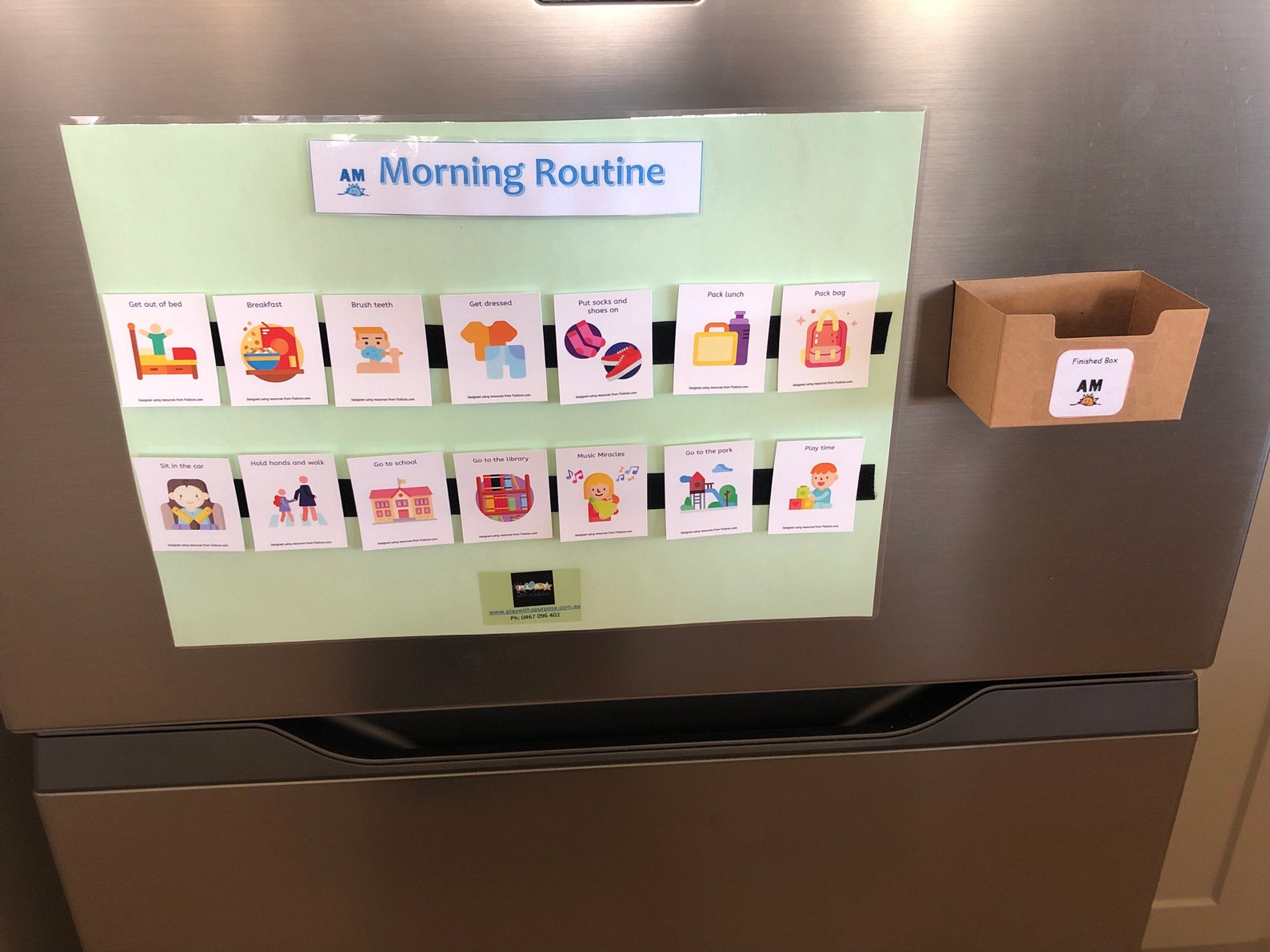 Morning Routine Visual Chart for Children Morning Routine Ideas for ...