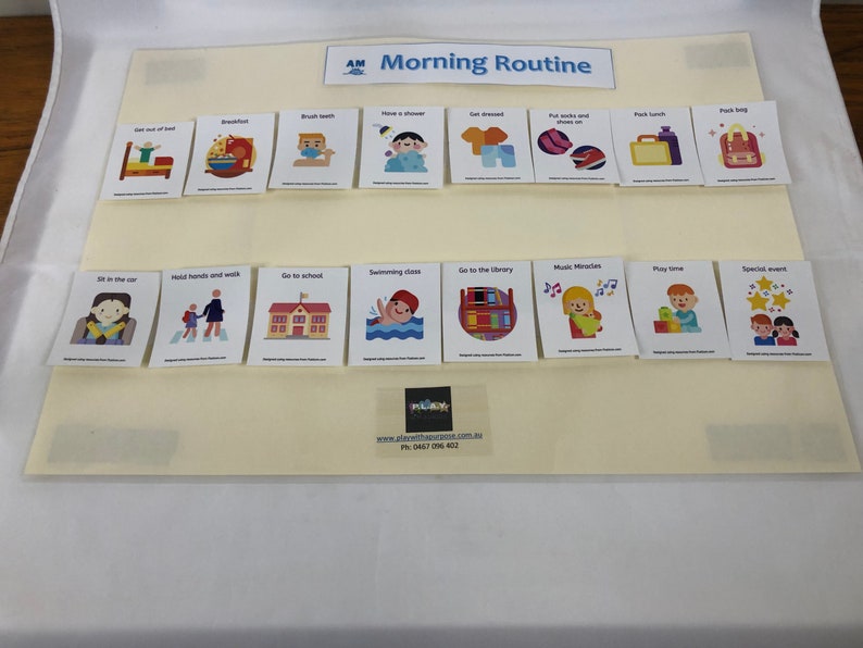 Morning Routine Visual Chart for Children Morning Routine Ideas for ...