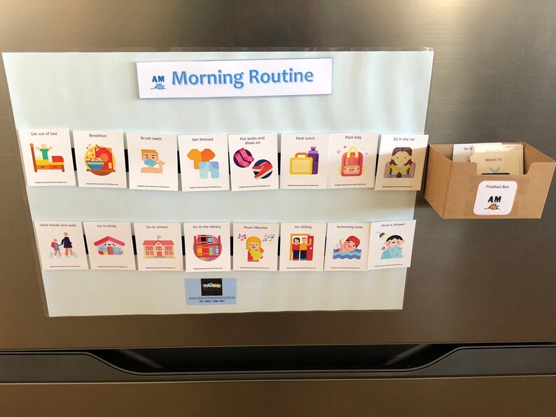 Morning Routine Visual Chart for Children Morning Routine Ideas for ...