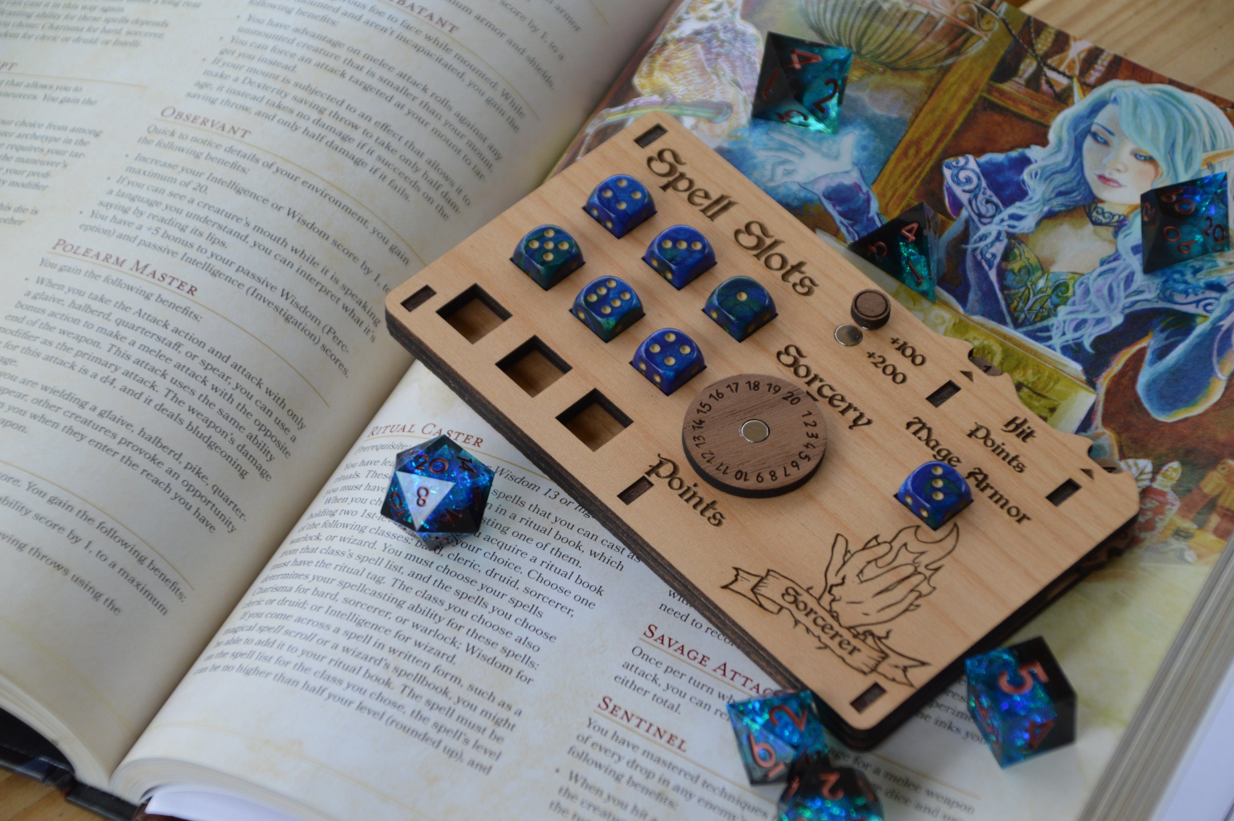 Dungeons and Dragons DND Sorcerer Class Spell, HP, Tracker for Table ...