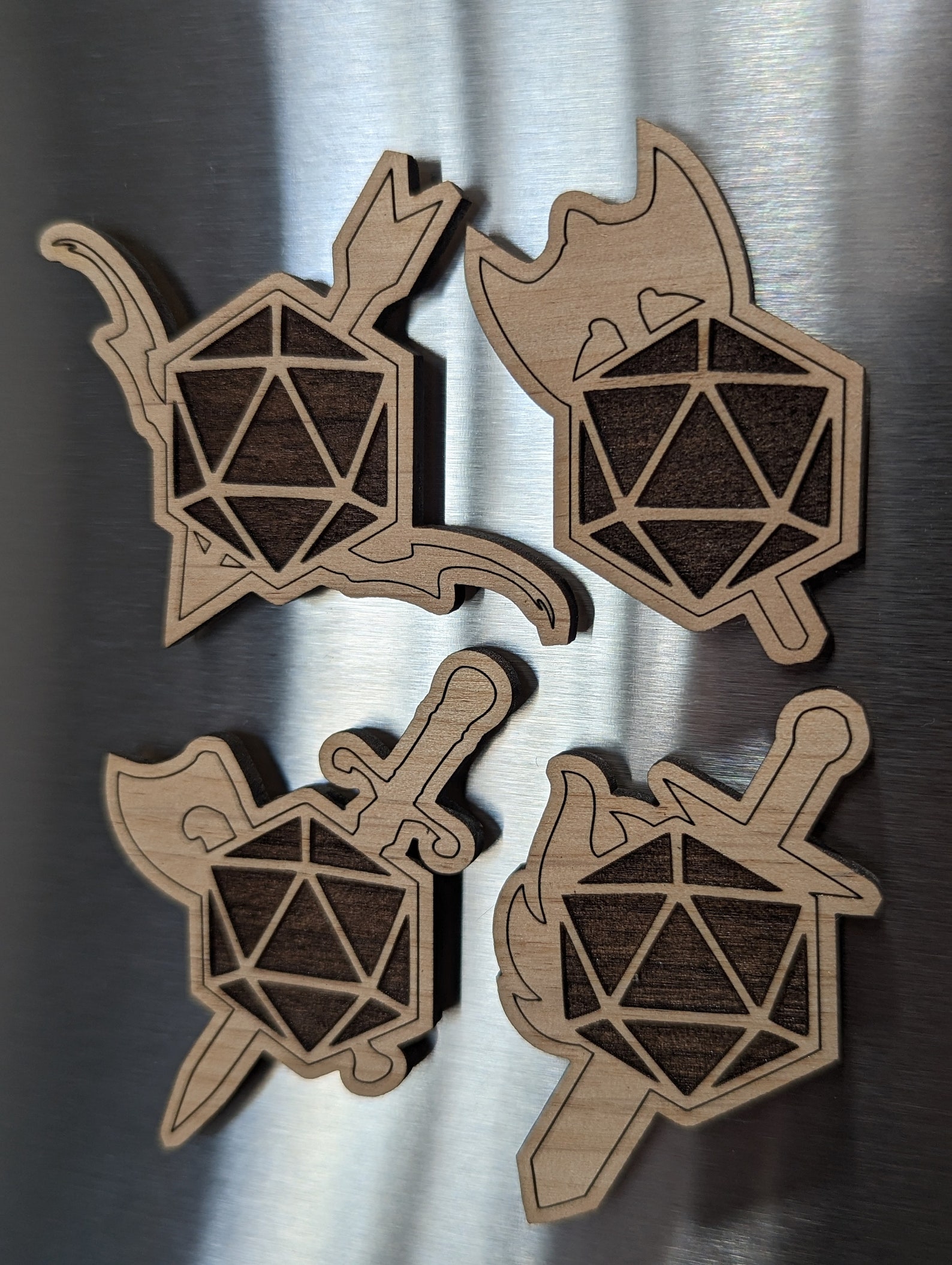Dungeons and Dragons Wooden Class Magnets | Laser Engraved Dnd Magnet ...