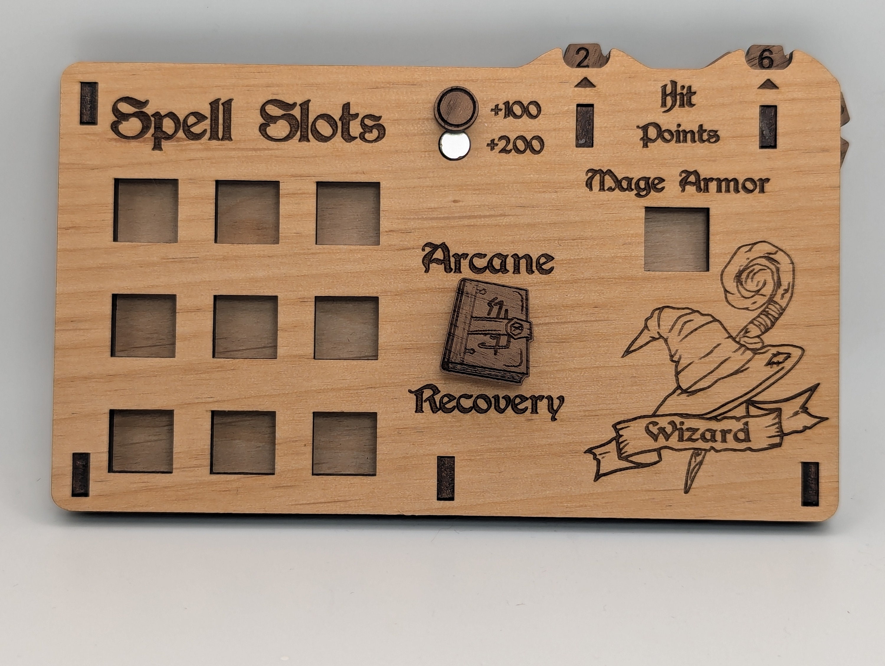 Dungeons and Dragons DND Wizard Class Spell, HP, Tracker for Table Top ...