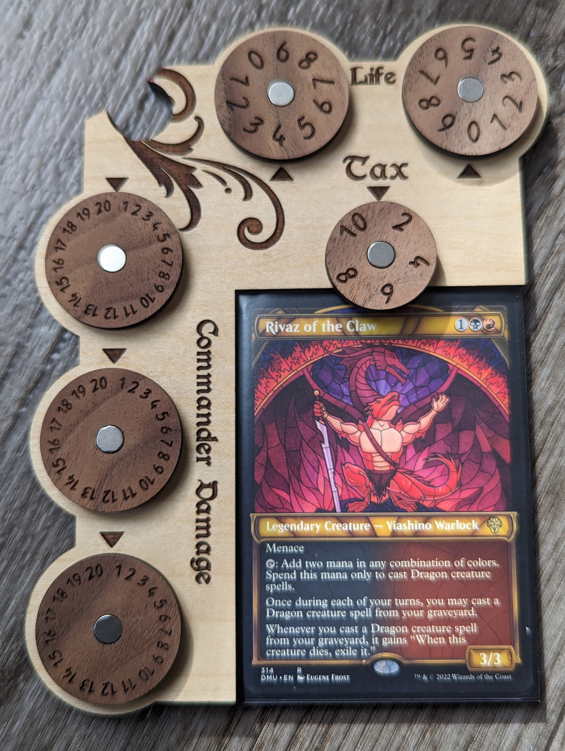 Magic the Gathering EDH Command Zone Tray Sleek Design With Magnetic ...