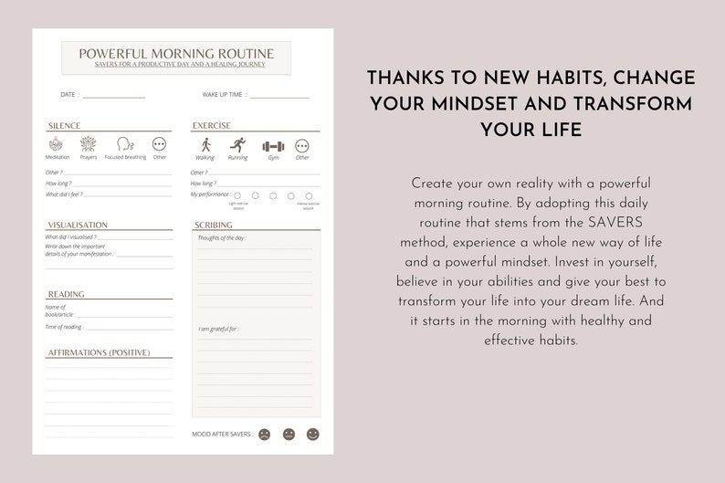 SAVERS Planner for a New Mindset and a New Life (A4, A5 Printable ...