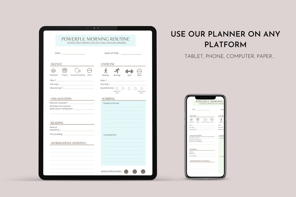 SAVERS Planner for a New Mindset and a New Life (A4, A5 Printable ...