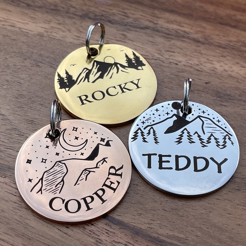 Dog Name Tags - Etsy