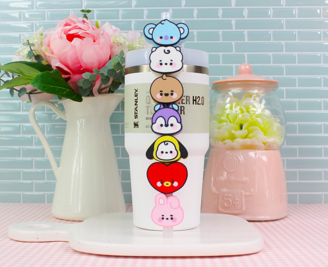 Kpop Friends 3D Printed STANLEY Straw Topper | Kawaii, Gift Idea, Straw ...