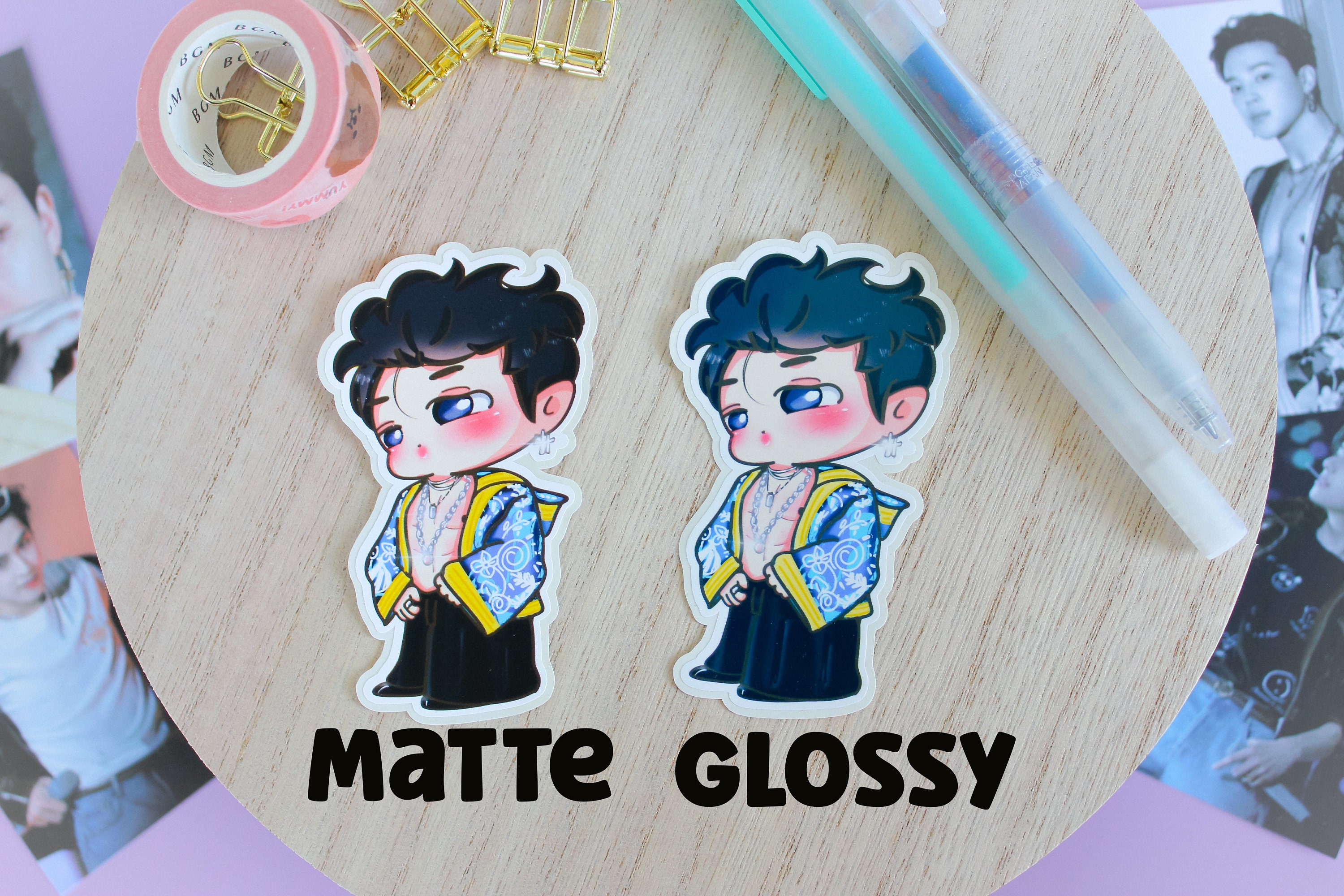 Chibi BTS Die Cut Stickers Chibi BTS BTS Stationary Chibi - Etsy