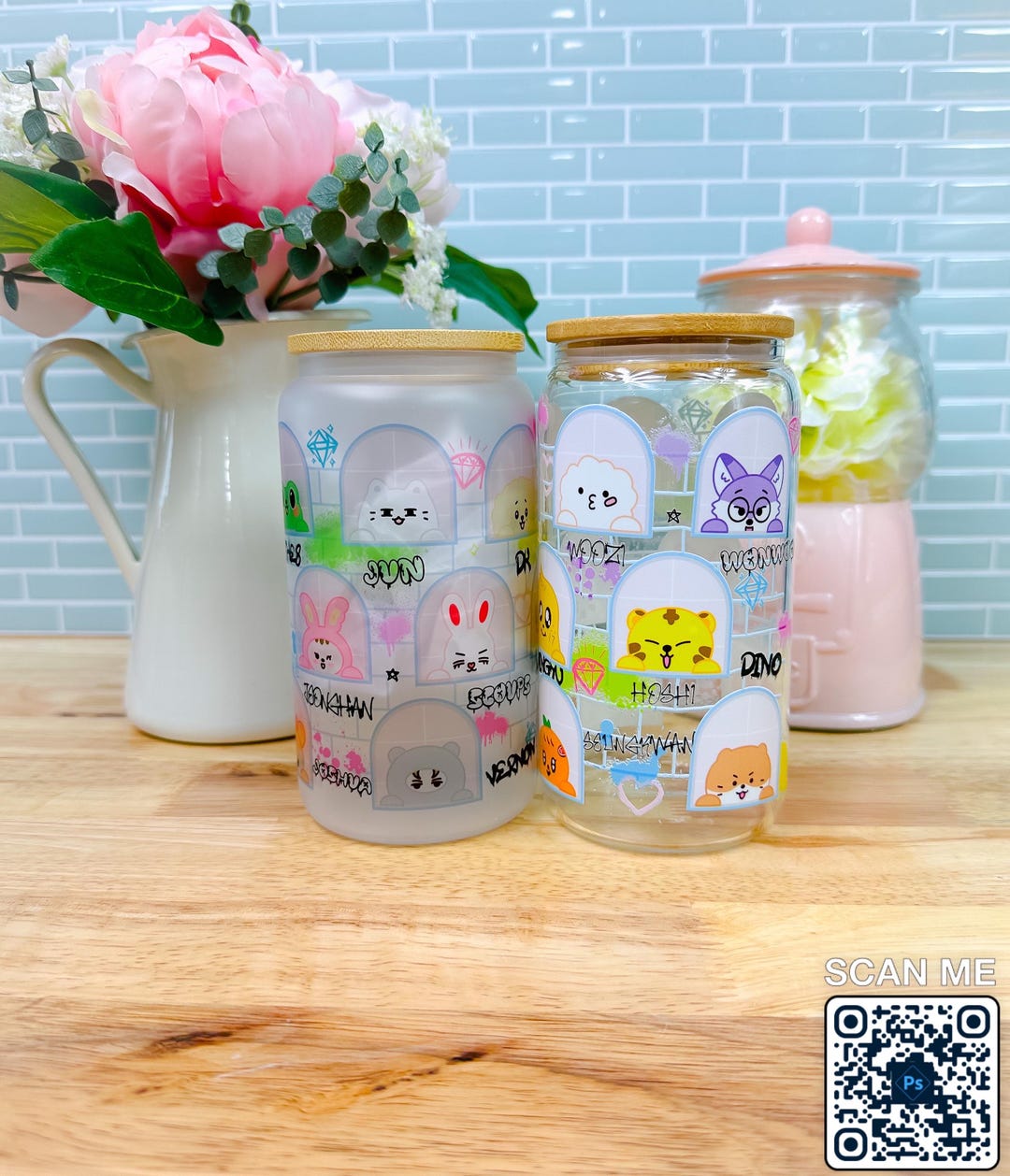 Kpop SVT Miniteen Grafetti 16oz Can Glass Mug | Can Glass, Glass Cup ...