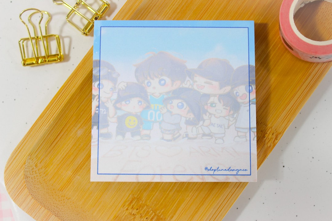 Chibi BTS & ARMY Forever Memo Pad | Chibi Stationary, Journal, Note Pad ...