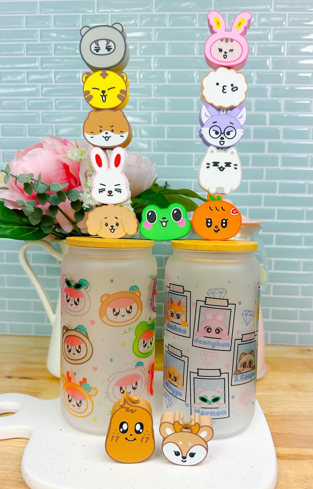 SVT Kpop Friends Cartoon 3d Printed Straw Toppers | Kpop, Gift Idea ...