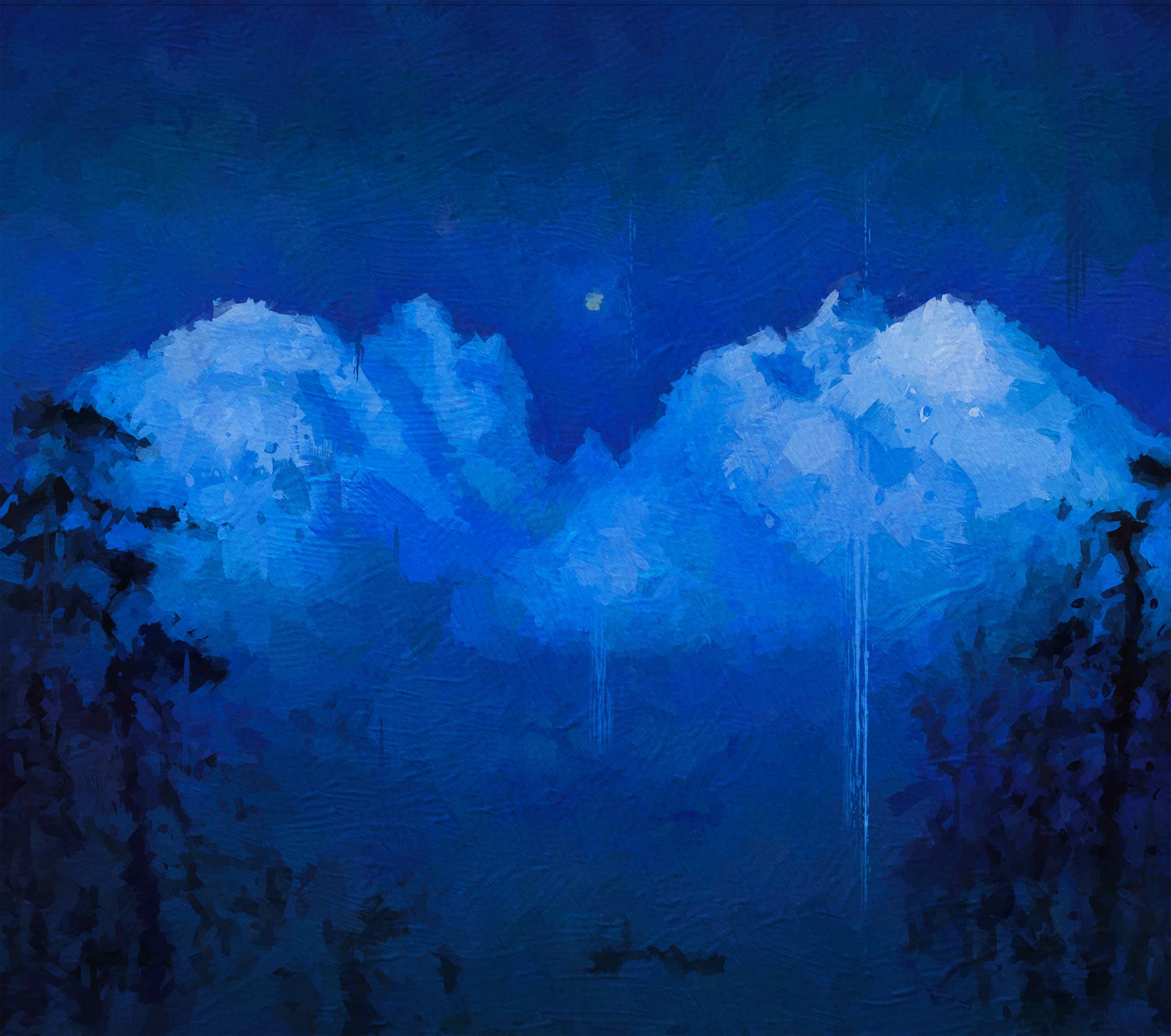 Fine Art Canvas Print, Vinternatt I Rondane, Harald Sohlberg, Norwegian ...