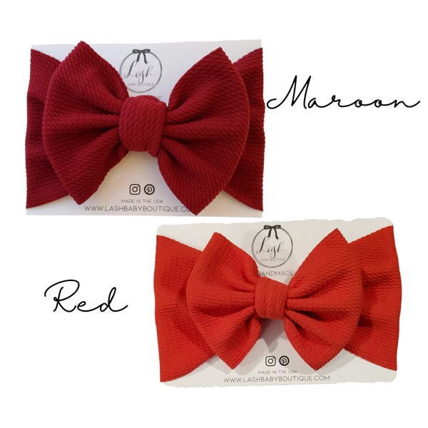 Big Red Hair Bow - Etsy