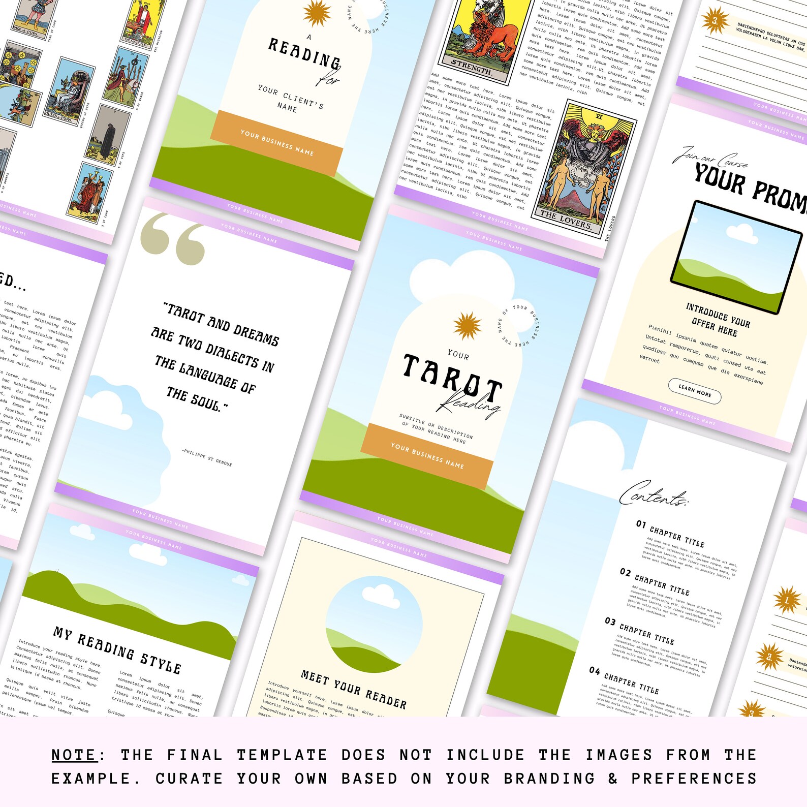 Tarot Reading Template, Tarot Reading Base Template, Tarot Business ...