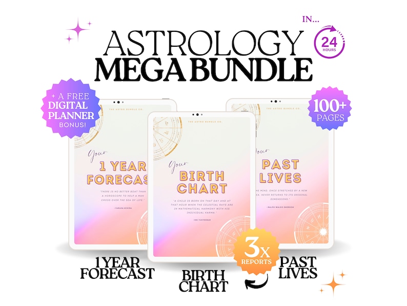 Astrology Reading, Birth Chart Report, Past Lives Reading, 1 Year ...