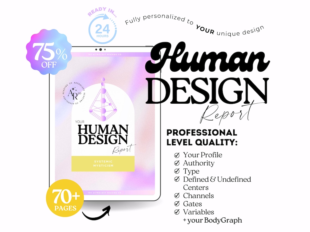 Human Design Reading, Human Design Report, 70+ Page Full Human Design ...