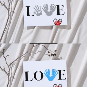 Printable Love Footprint and Handprint Craft Gift, Valentines Day ...