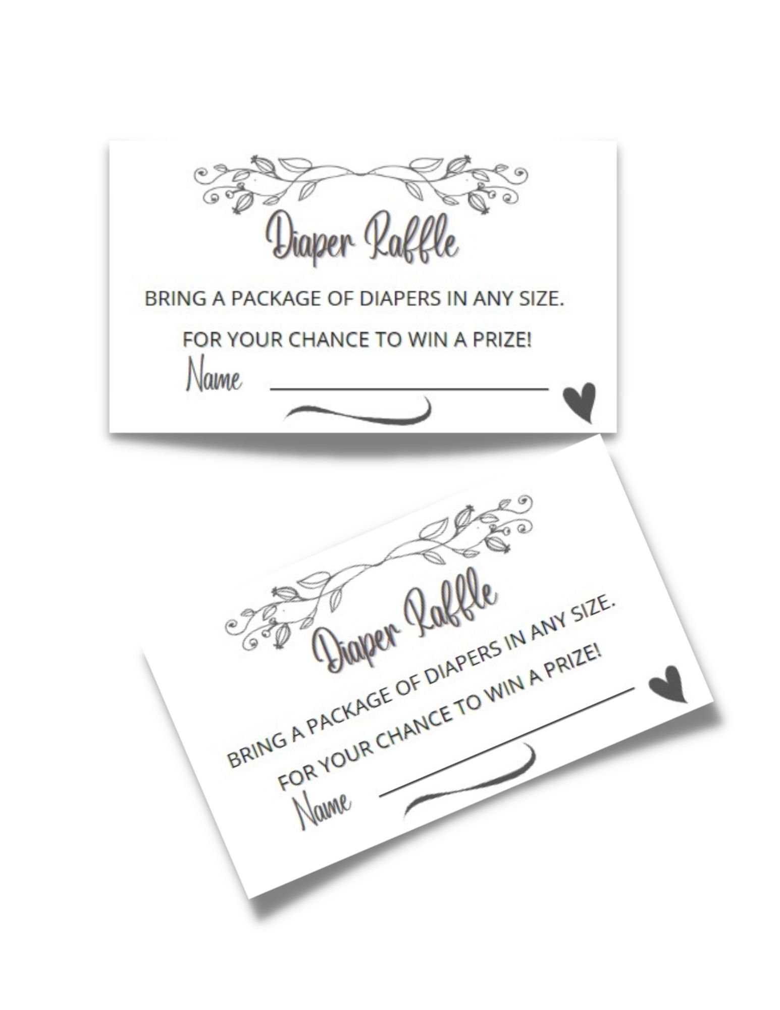 Instant Download Diaper Raffle Printable, Baby Shower Printable, Diaper ...