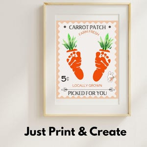Footprint Art/original Farm Sign Carrot Patch Easter / Footprint Feet ...