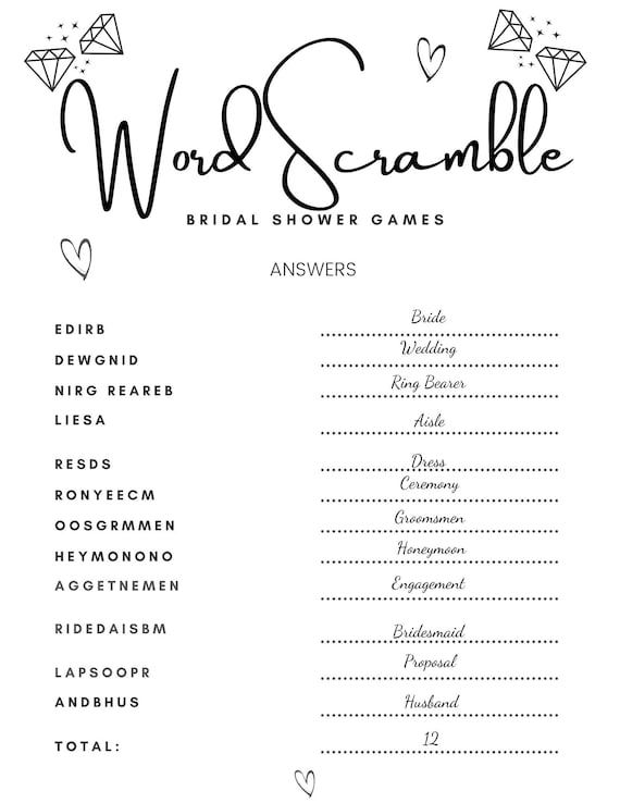 Bridal games store