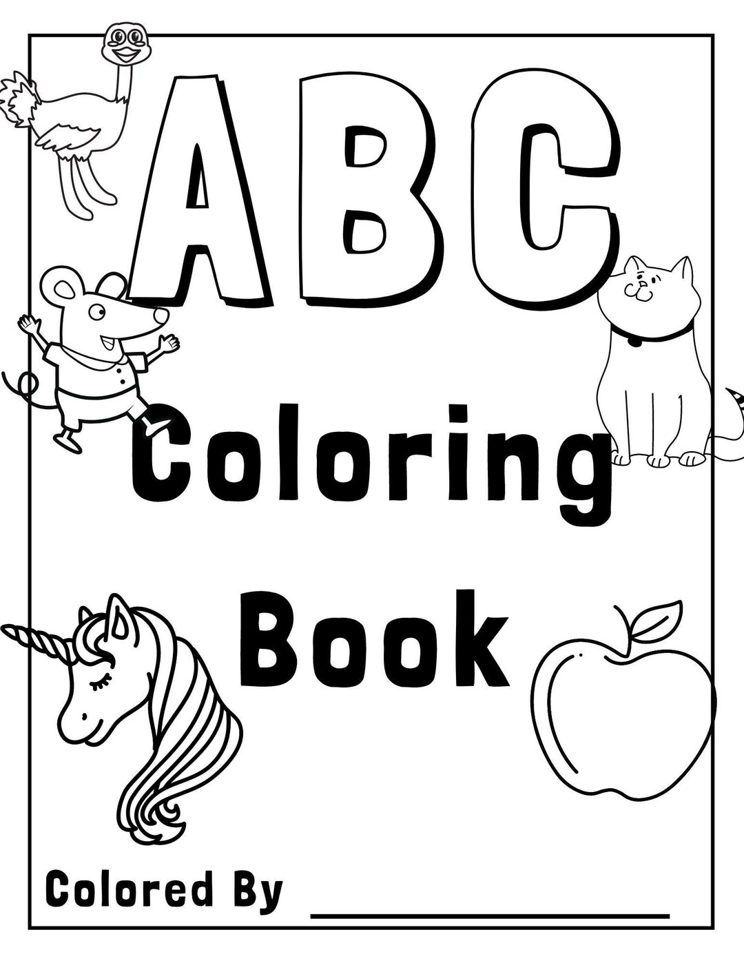 Trace and Color Alphabet, Alphabet Coloring Pages, Letter Tracing ...
