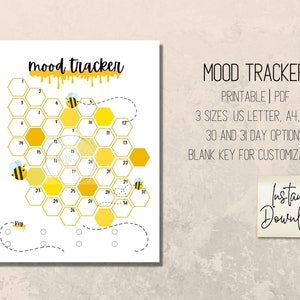 Mood Tracker Bundle PDF BUJO Bullet Journal Inserts - Etsy