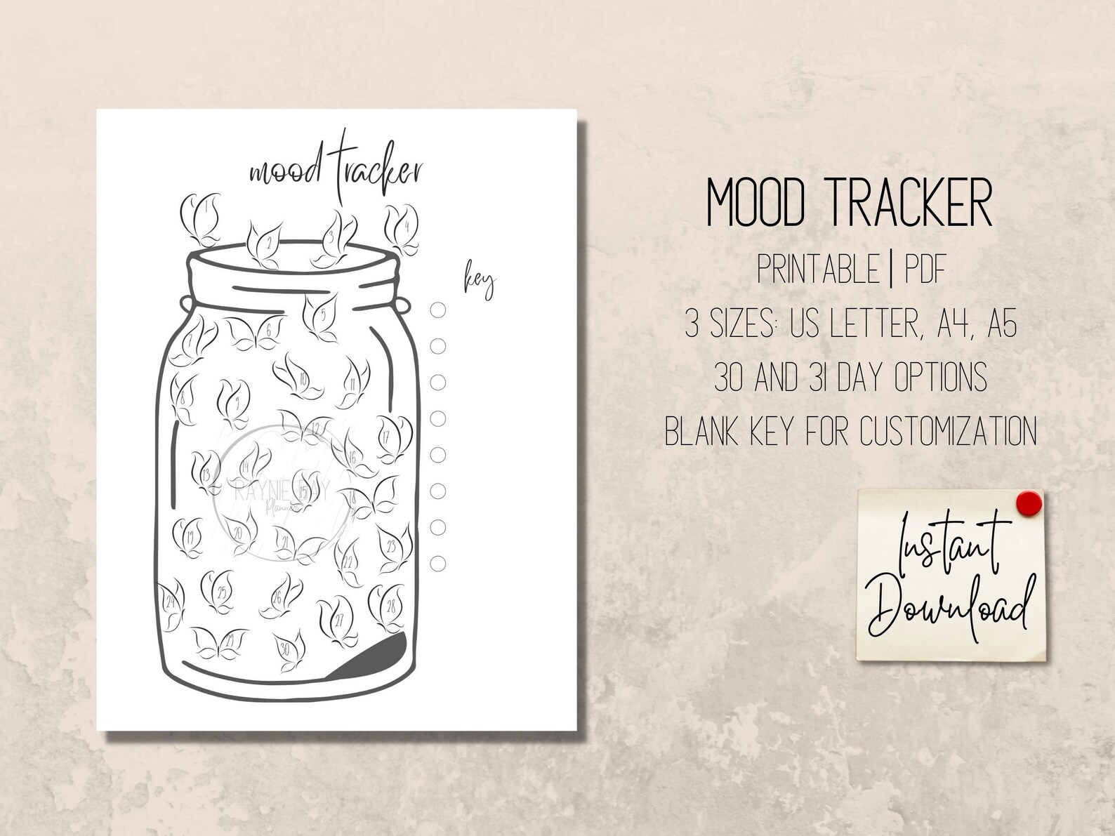 Mood Tracker Bundle PDF BUJO Bullet Journal Inserts - Etsy