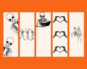 Pastel Halloween Printable Bookmark Set of 5 - Etsy