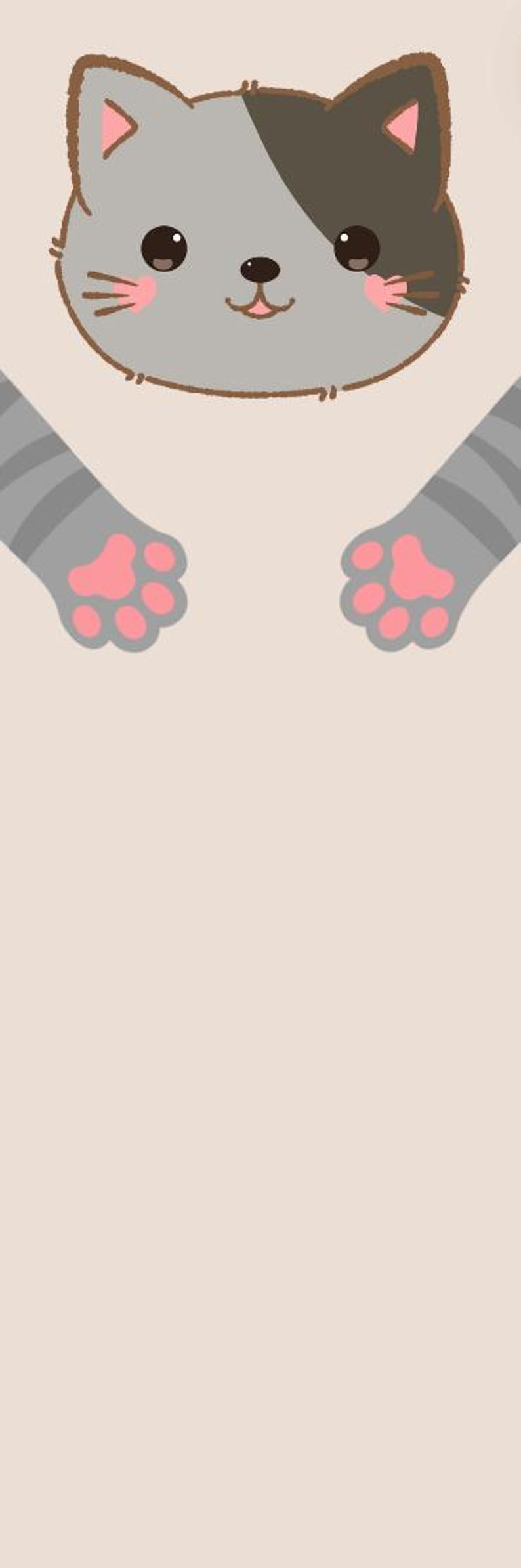 Cartoon Cat Printable Bookmark Set of 5 - Etsy