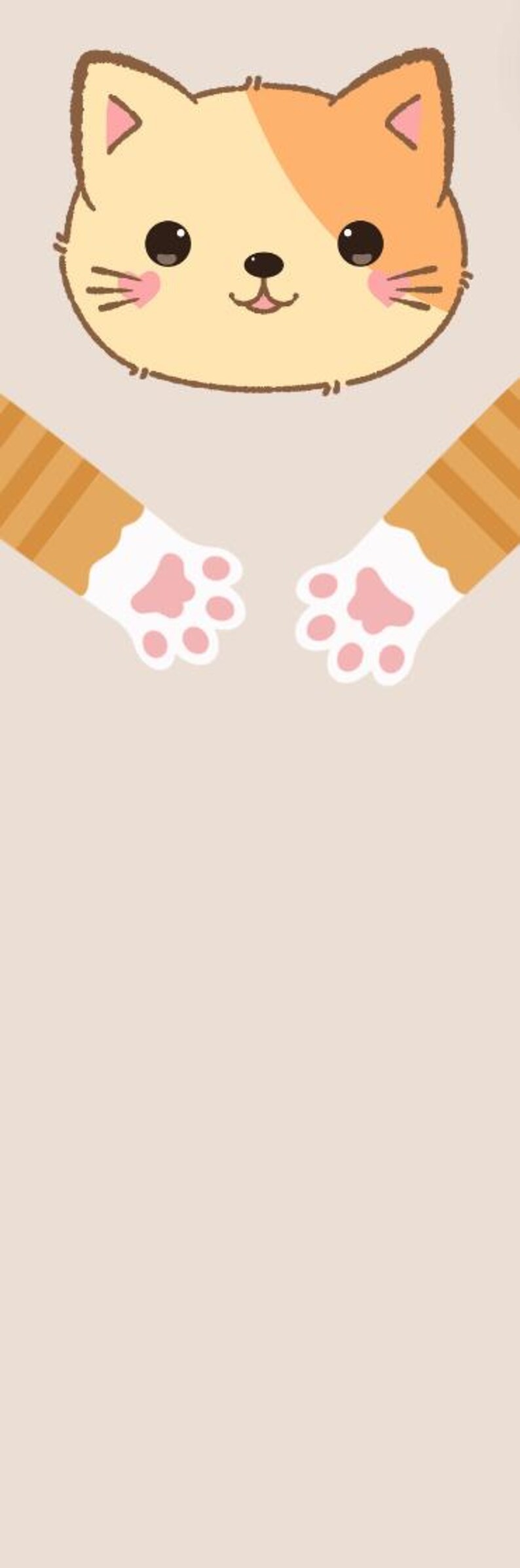 Cartoon Cat Printable Bookmark Set of 5 - Etsy