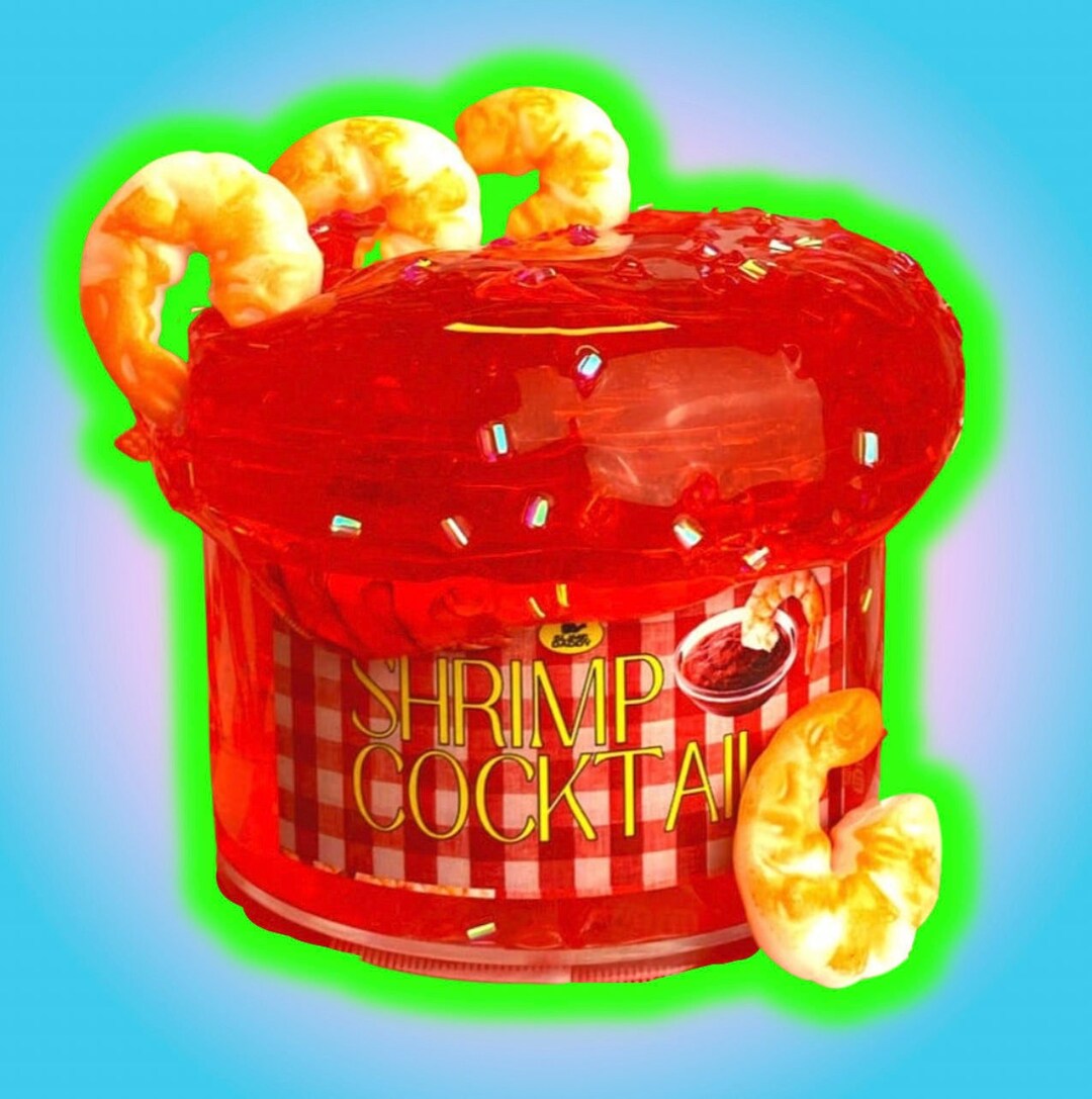 Shrimp Cocktail Slime, Fun Slime, Fake Food Slime, Red Clear Slime ...