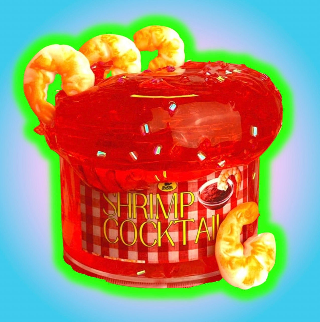 Shrimp Cocktail Slime Fun Slime Fake Food Slime Red Clear - Etsy