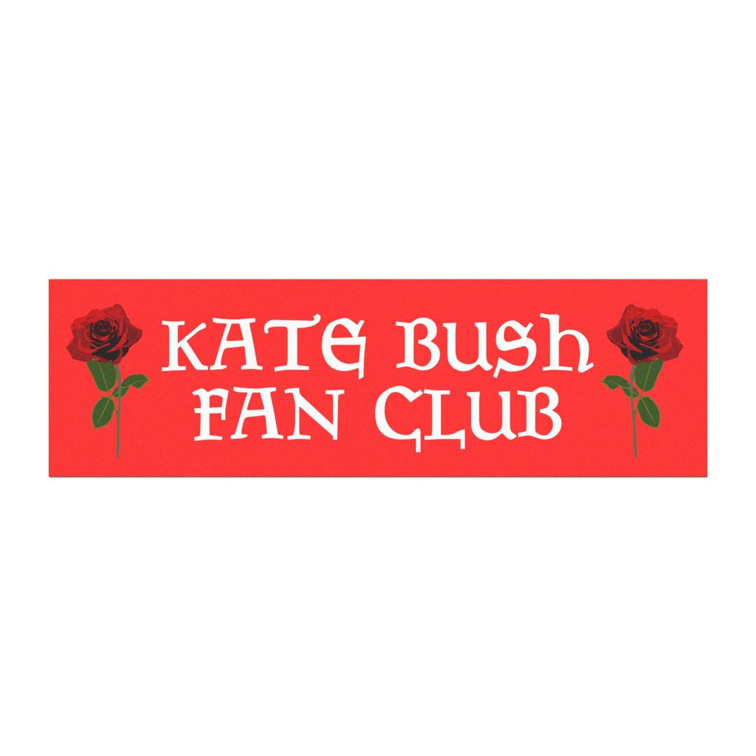 Kate Bush Fan Club Bumper Sticker Magnet, Retro Music Lover Car Decal ...