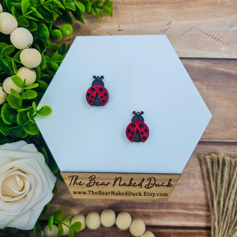 Ladybug Earrings - Etsy