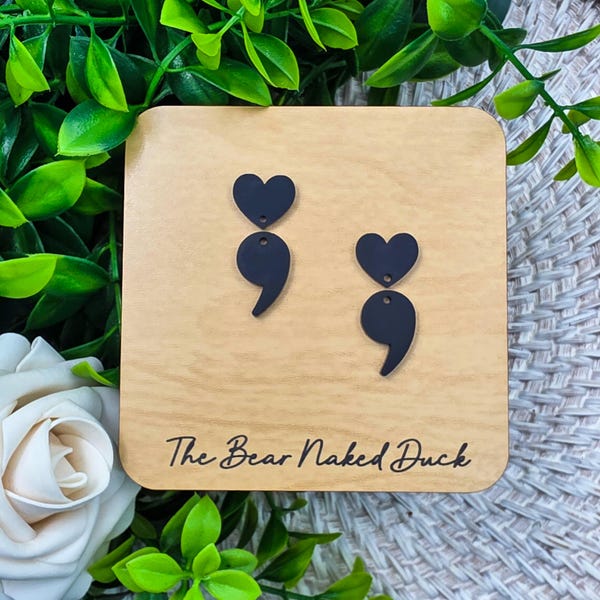 Semi Colon Earrings - Etsy