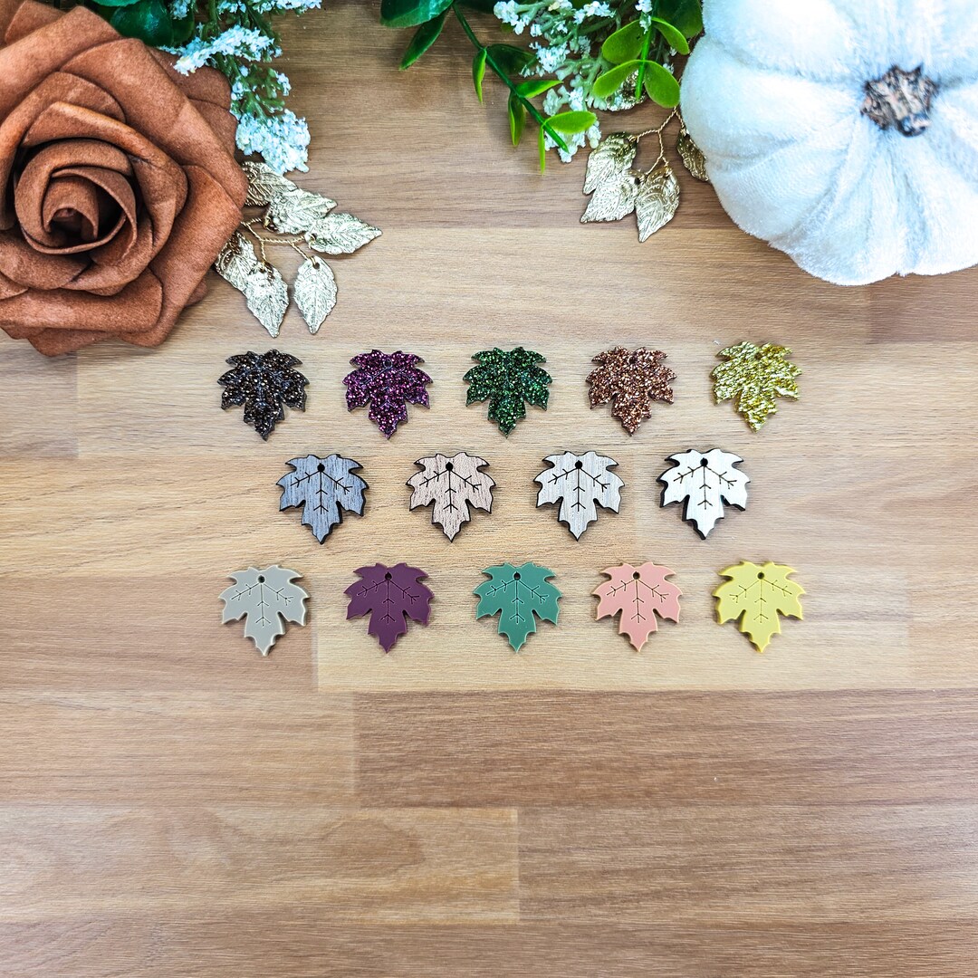 Mini Fall Leaf Earring Blanks for Jewelry Makers, DIY Halloween Earring ...
