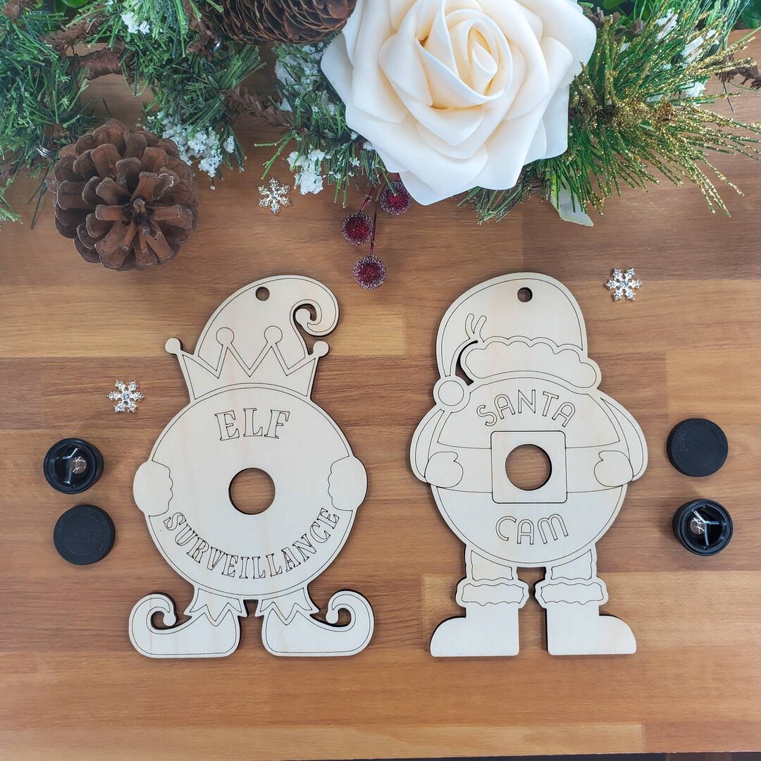 DIY Santa and Elf Camera Ornament Blanks - Etsy